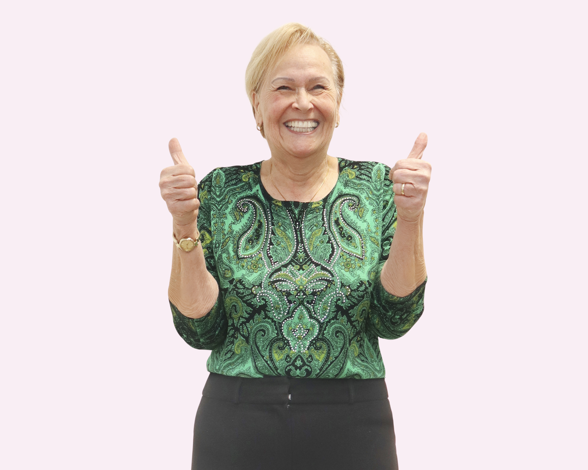 Barbara Scharnagl ist Bauch und gesundheitliche Sorgen los